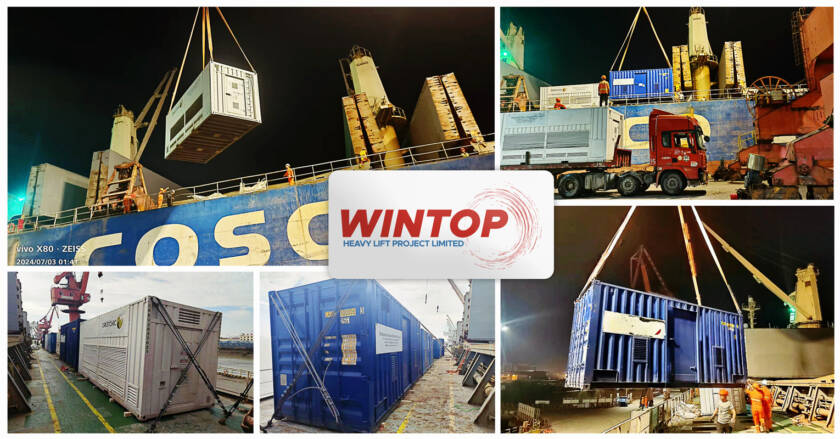 Wintop Heavy Lift Shipped a Load Bank, Transformer, HV Cable & High ...